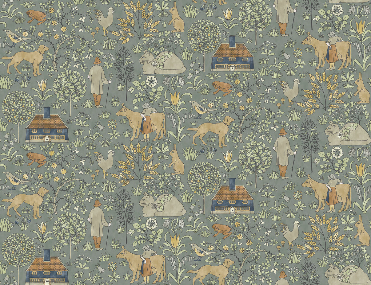 The House That Jack Built Wallpaper – C.F.A Voysey