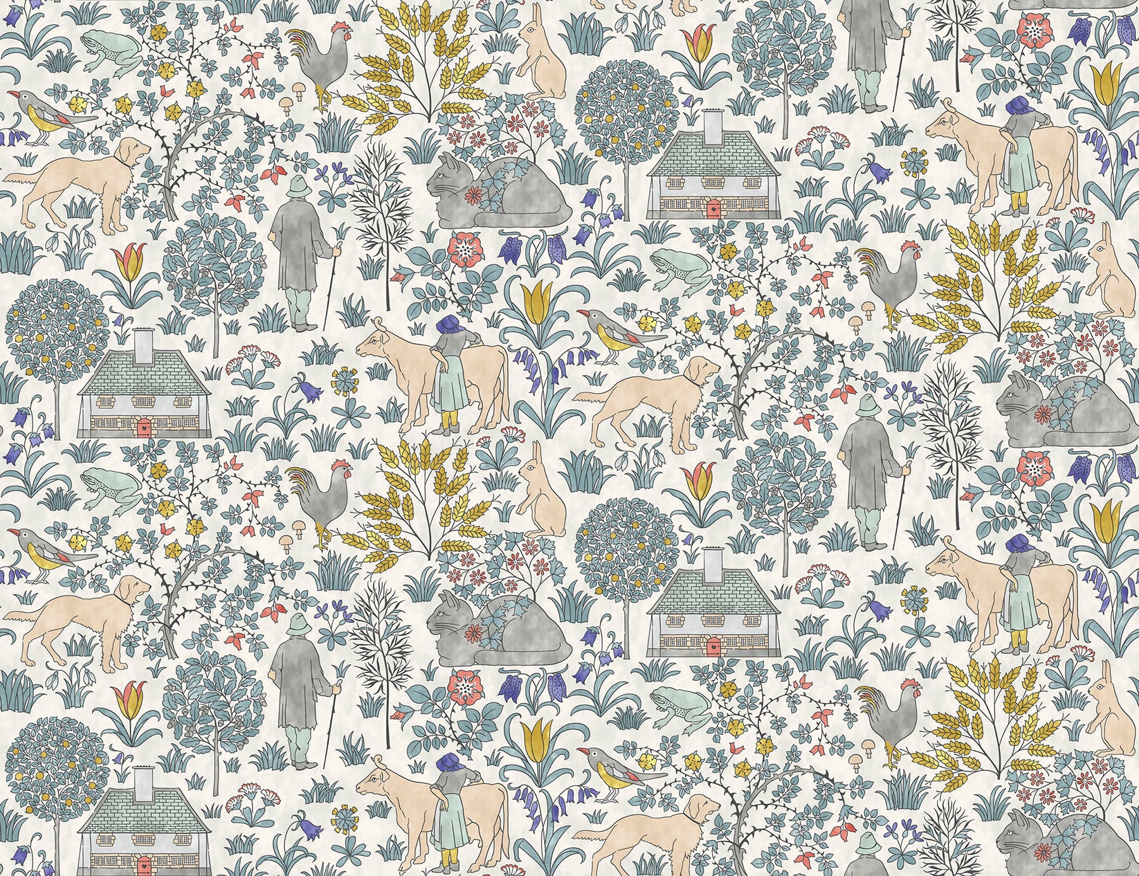 The House That Jack Built Wallpaper – C.F.A Voysey