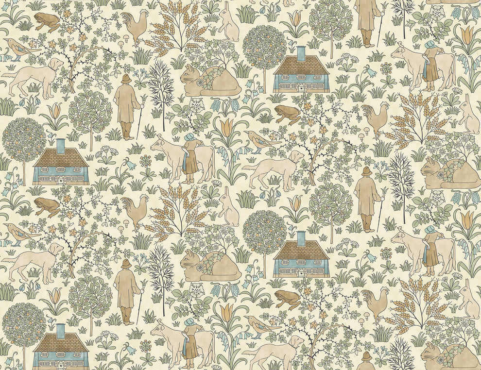 The House That Jack Built Wallpaper – C.F.A Voysey